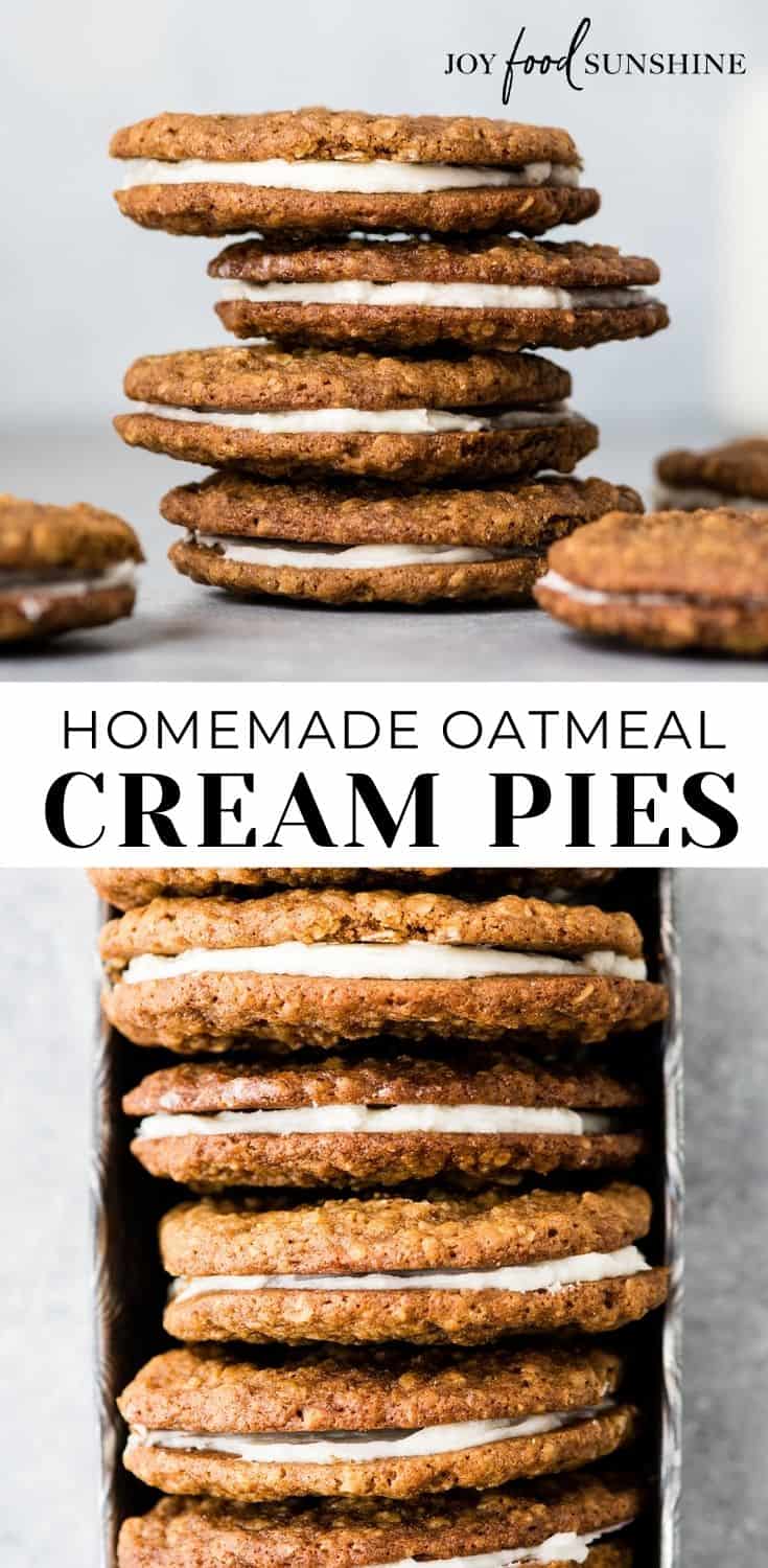 Homemade Oatmeal Cream Pies - JoyFoodSunshine