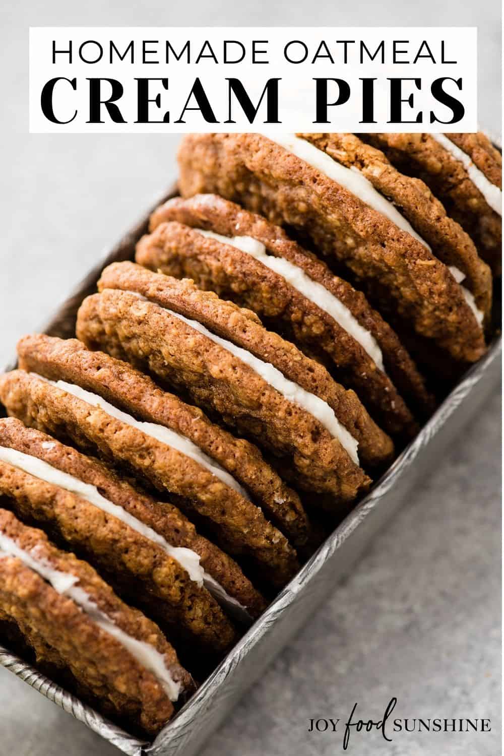 Homemade Oatmeal Cream Pies - JoyFoodSunshine