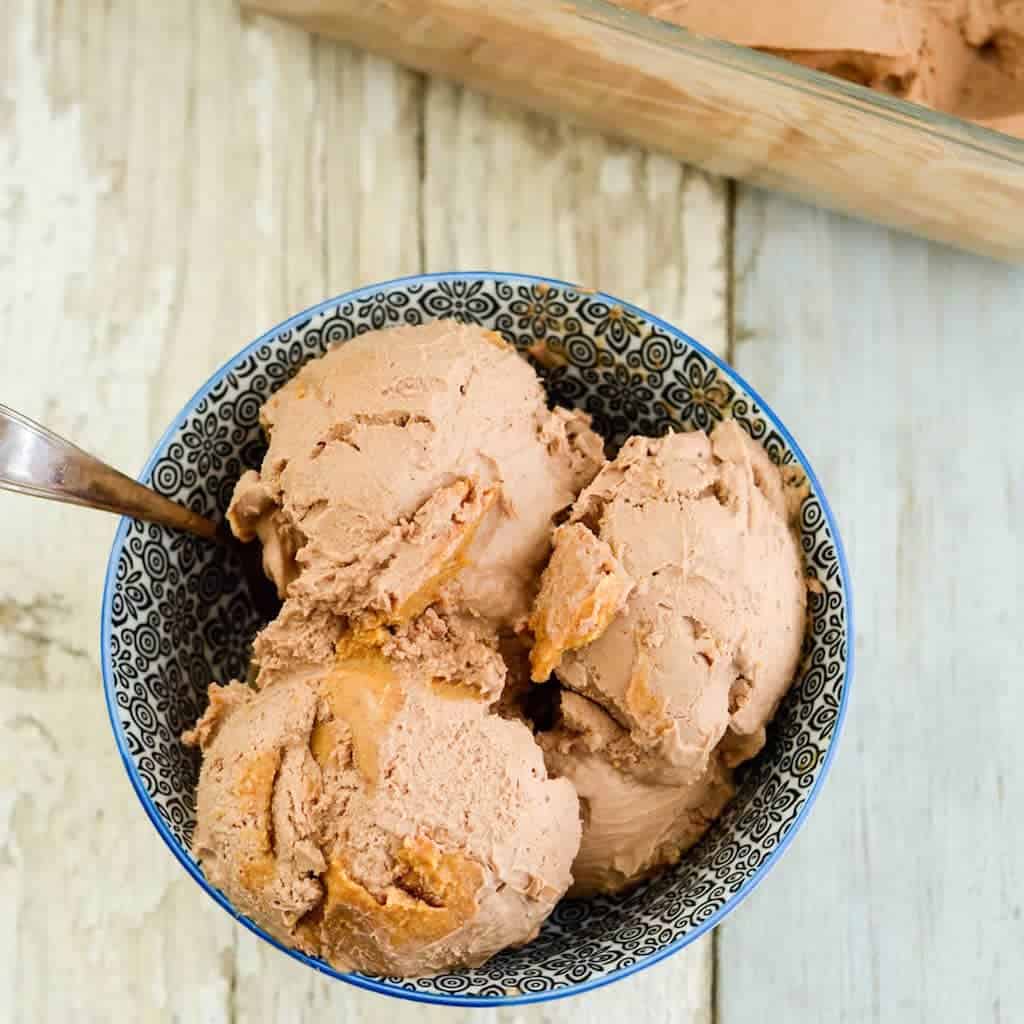 Dairy-Free Chocolate Peanut Butter Ice Cream - JoyFoodSunshine