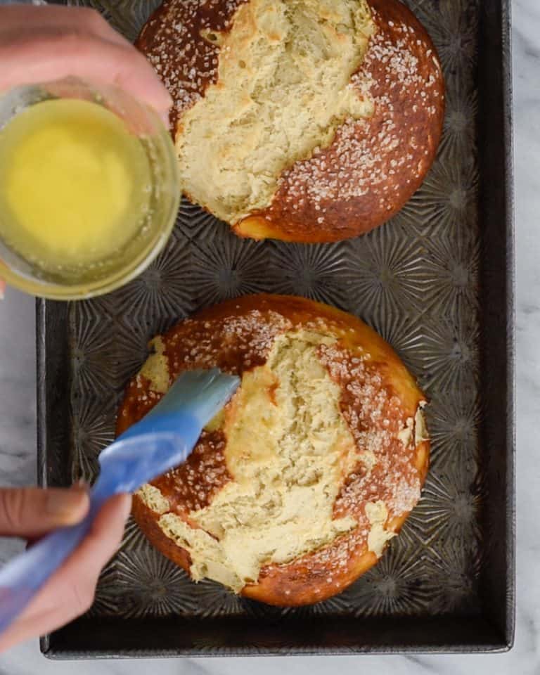 Homemade Pretzel Bread (Pretzel Rolls) - JoyFoodSunshine