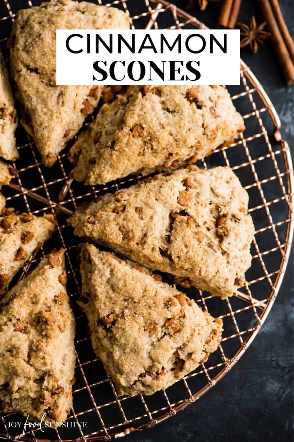 Cinnamon Scones (with Cinnamon Chips) - JoyFoodSunshine