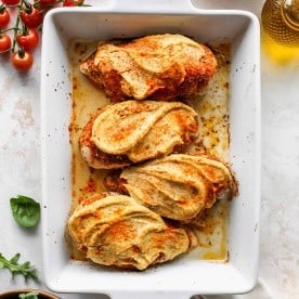 Baked Hummus Chicken - JoyFoodSunshine
