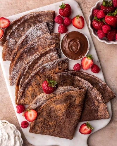 Chocolate Crepes - JoyFoodSunshine