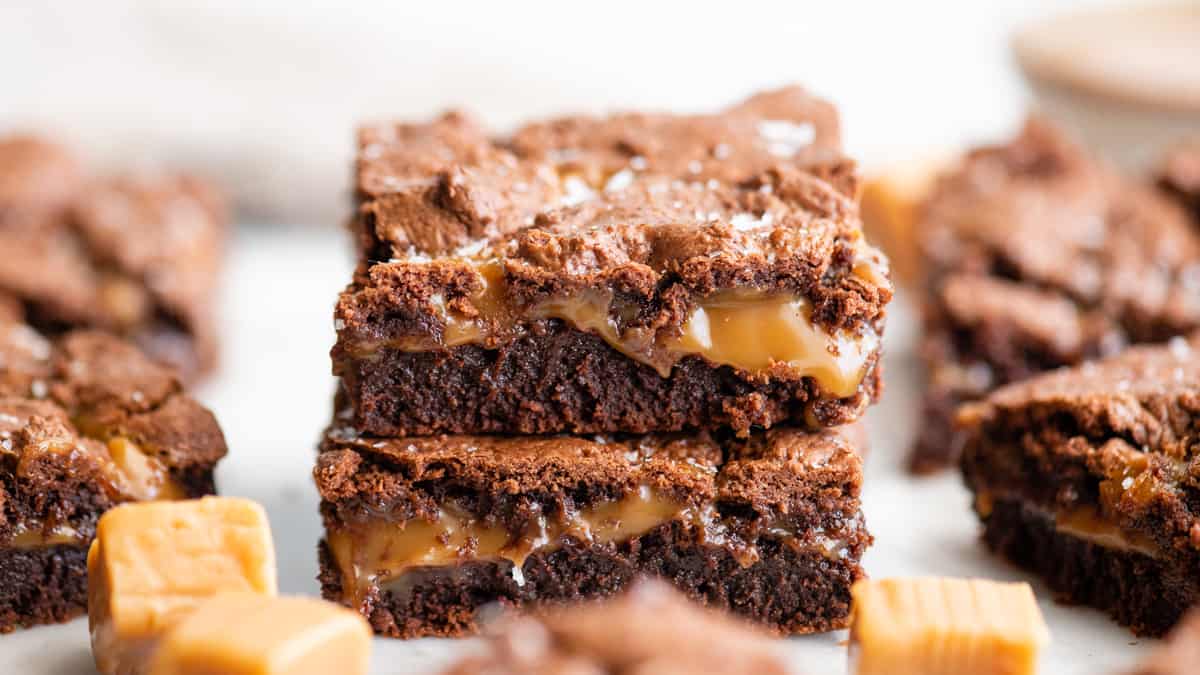 Caramel Brownies - JoyFoodSunshine