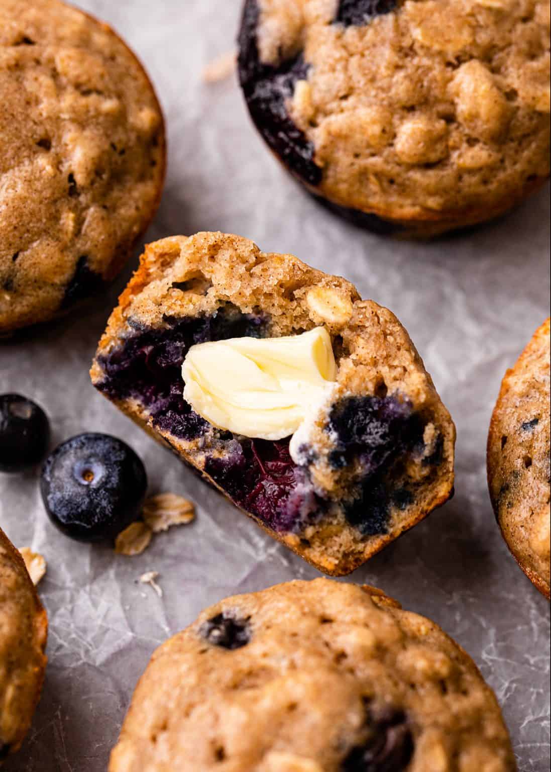 Blueberry Oatmeal Muffins - JoyFoodSunshine