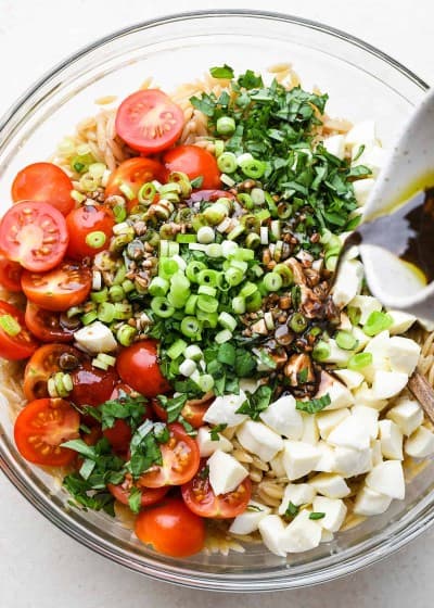 Caprese Orzo Salad - JoyFoodSunshine