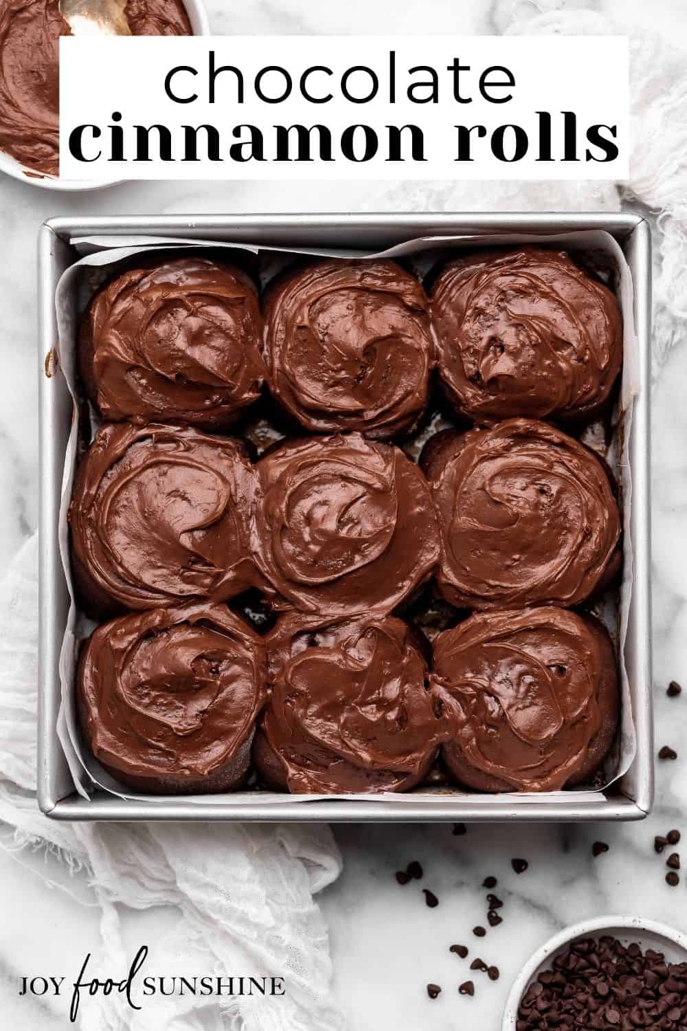 Chocolate Cinnamon Rolls - JoyFoodSunshine