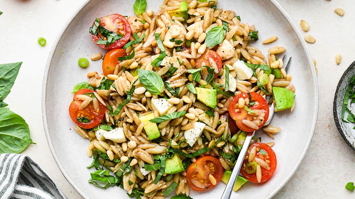 Caprese Orzo Salad - JoyFoodSunshine