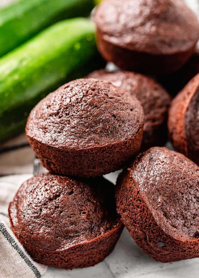 Chocolate Zucchini Muffins - JoyFoodSunshine