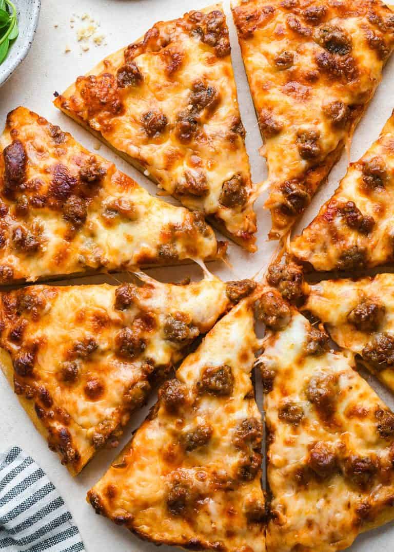 Sausage Pizza - JoyFoodSunshine