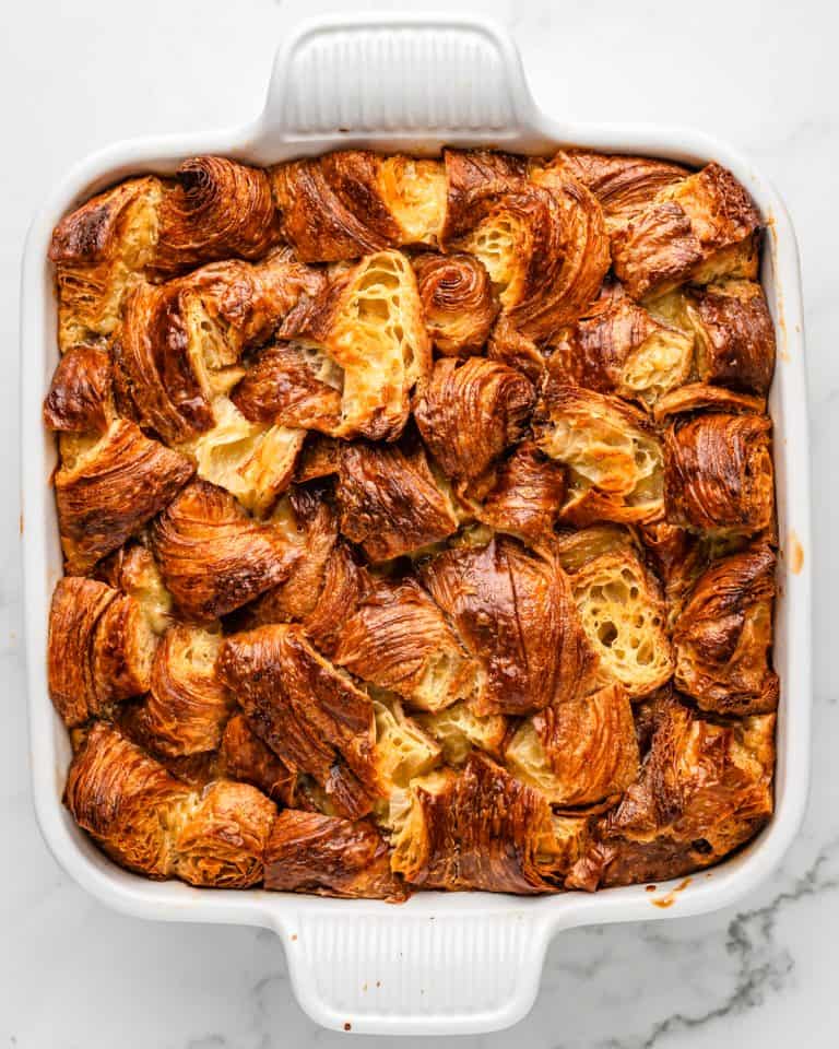 Croissant Bread Pudding - JoyFoodSunshine