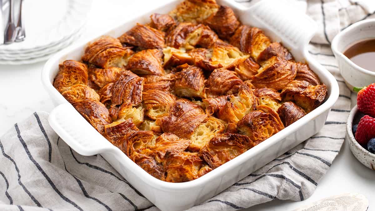 Croissant Bread Pudding - JoyFoodSunshine
