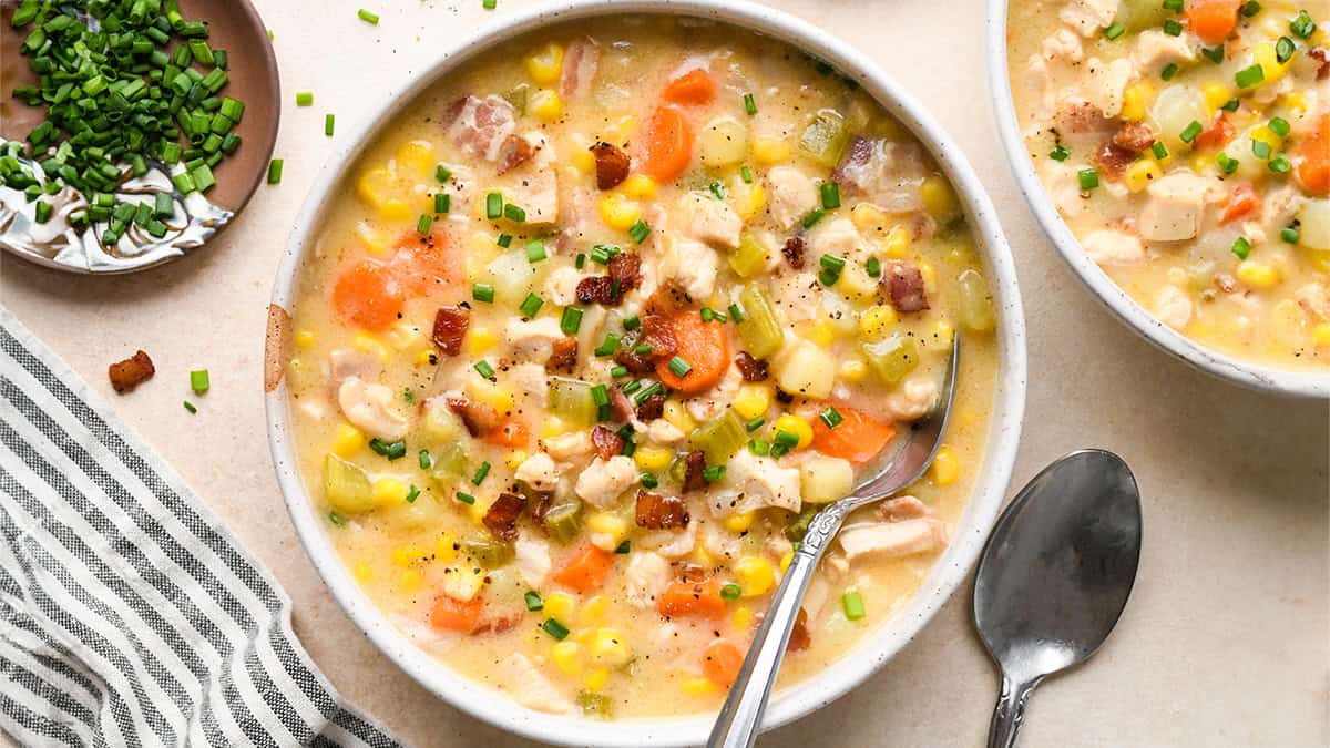 Sweet Corn & Chicken Soup - JoyFoodSunshine