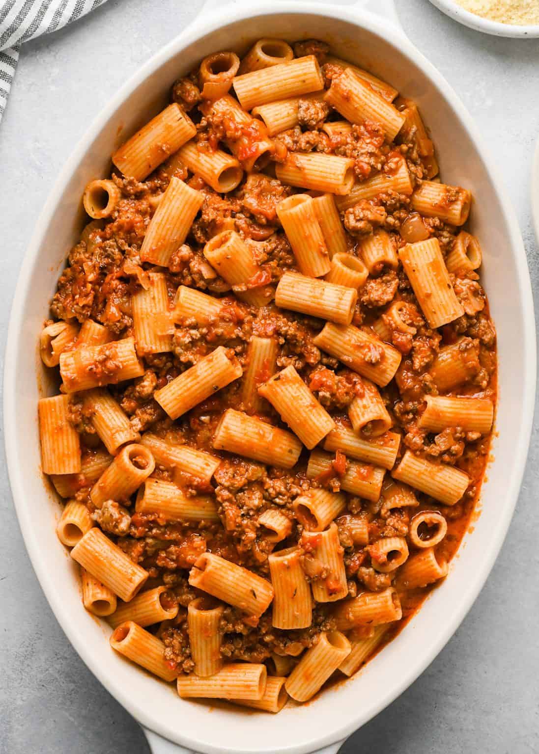 Baked Mostaccioli - JoyFoodSunshine