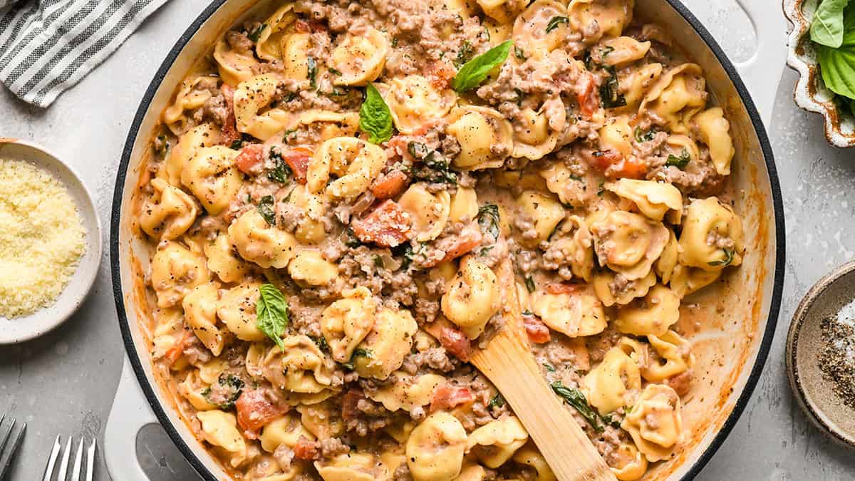 Ground Beef Tortellini - JoyFoodSunshine
