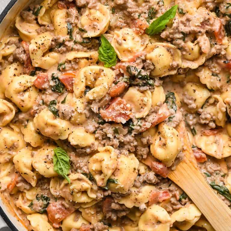 Ground Beef Tortellini - JoyFoodSunshine
